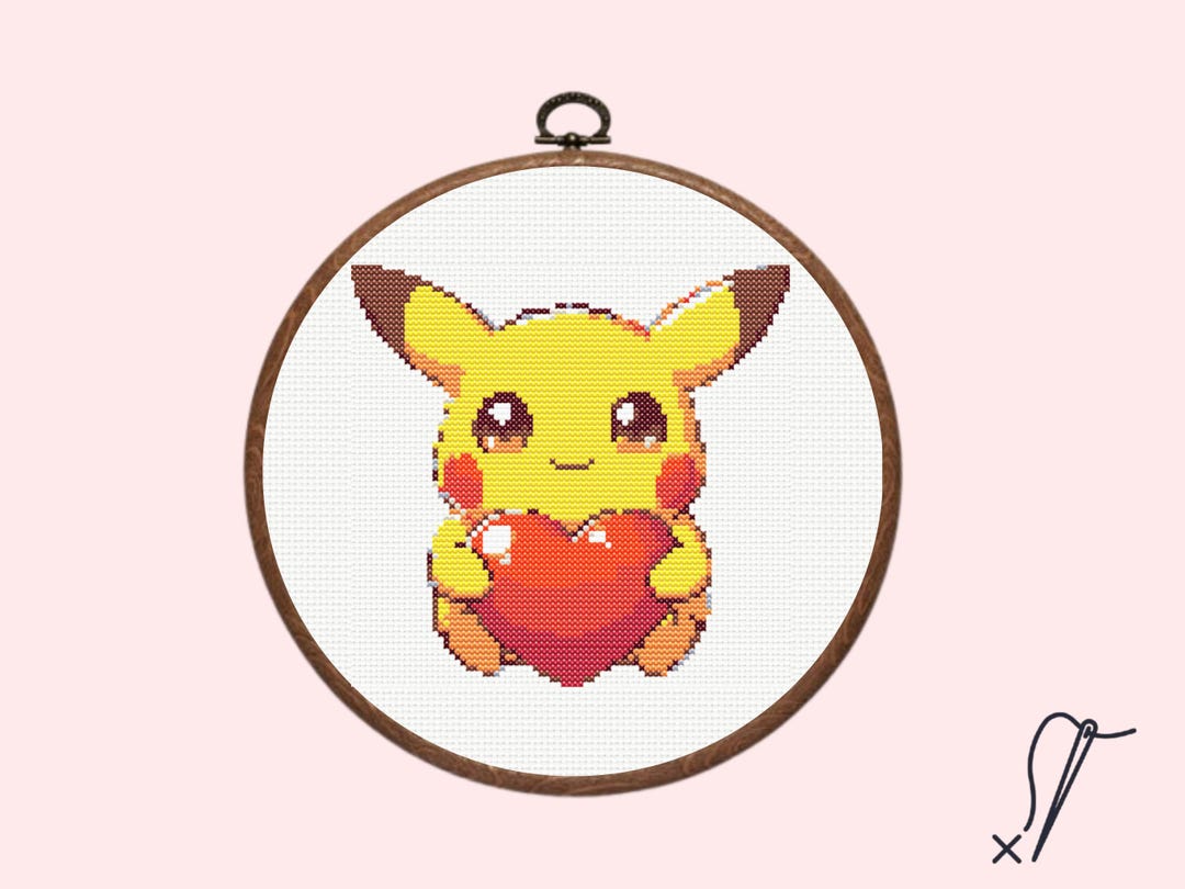 Pikachu Cross Stitch Pattern | Pokemon Cross Stitch Pattern, Instant ...