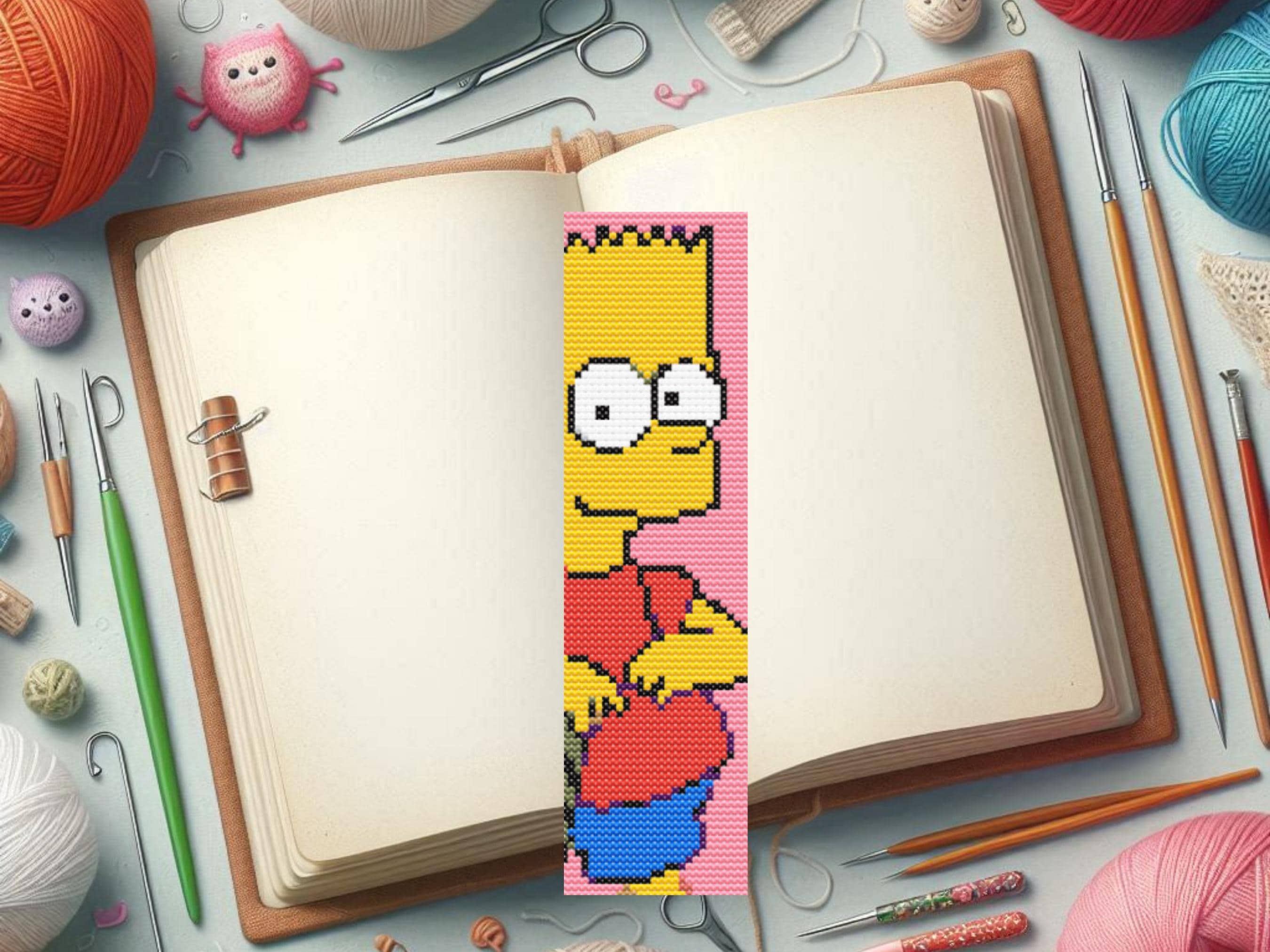 Bookmark Cross Stitch Pattern Simpsons Bookmark Cross Stitch Patterns ...