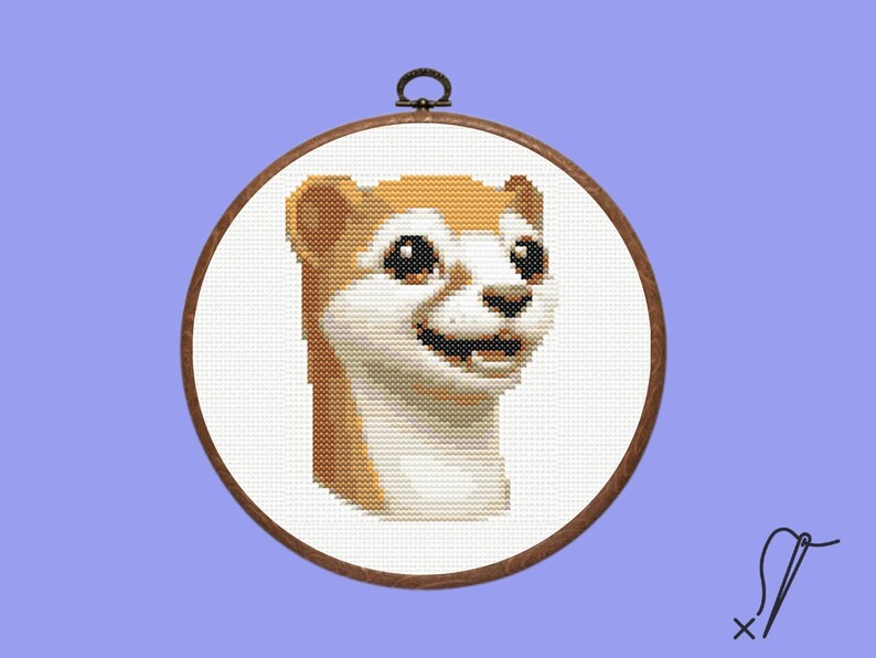 Stoat Cross Stitch Pattern | Set of 2 Stoat Cross Stitch Pattern ...