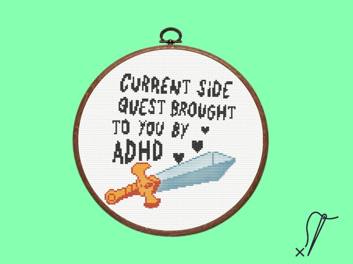 ADHD Side Cross Stitch Pattern | Instant Download - Etsy