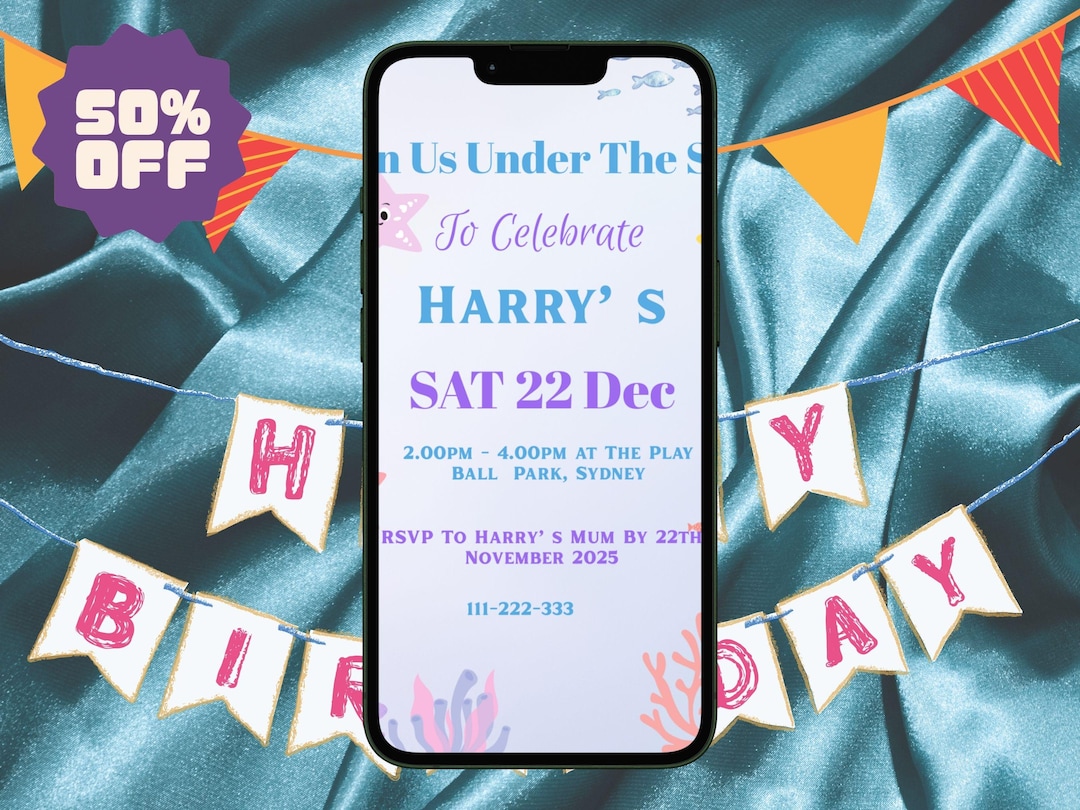 Editable Birthday Party Invitation Template | Printable Birthday Invite ...