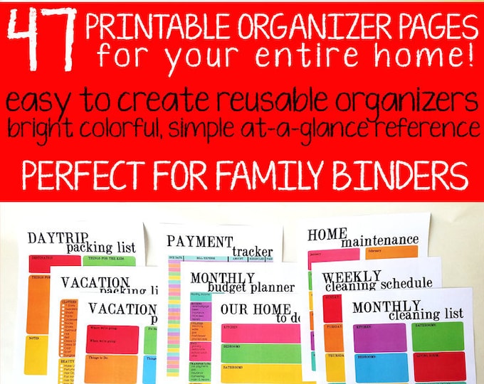 The Organized Family Binder Kit Printable Household - Etsy