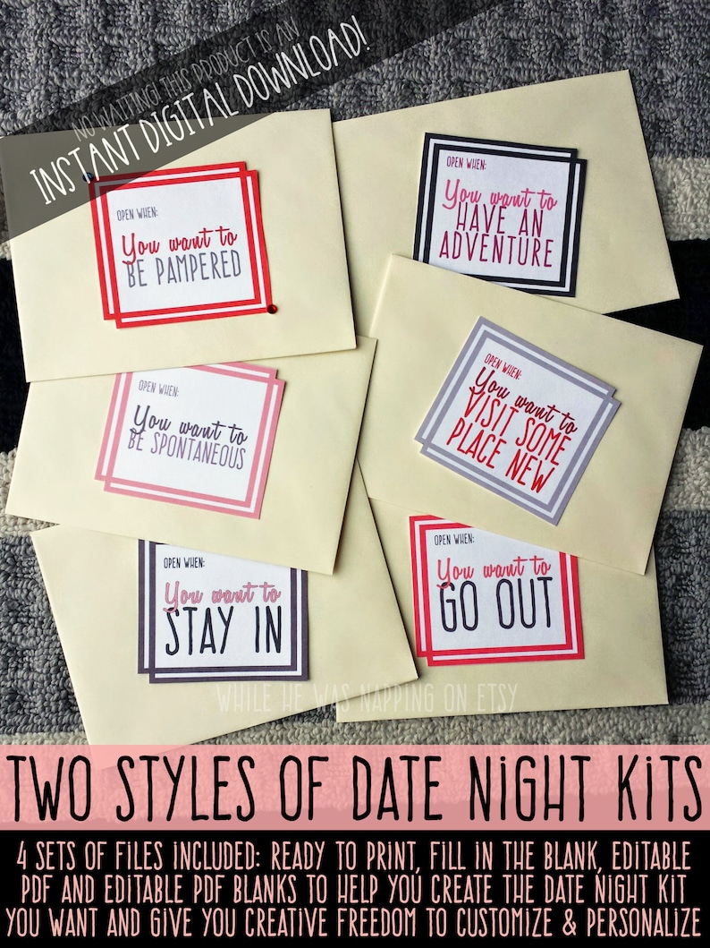 Open When Date Night Box - Valentine's Gift or Anniversary Gift | Make ...