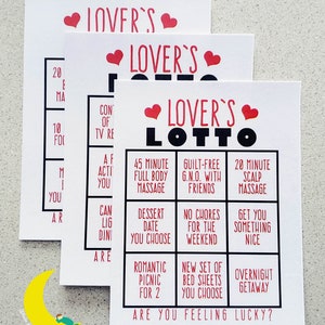 Lover's Lotto DIY Scratch off Cards | Date Night Ideas or Romantic Gift ...