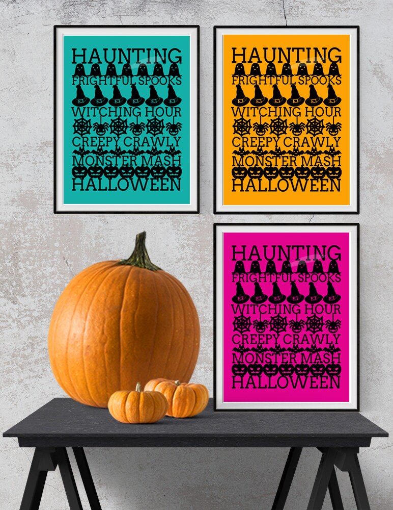 Halloween Subway Art Printable Halloween Typography - Etsy