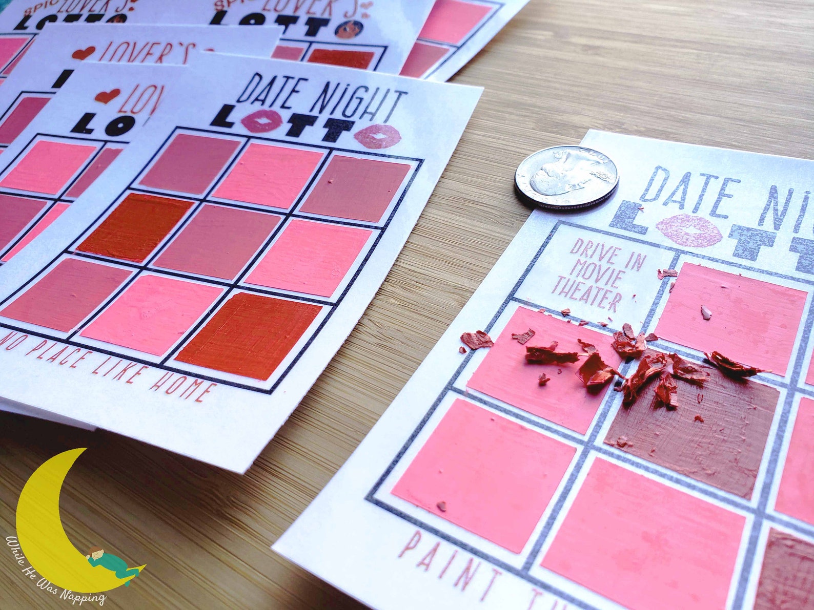 Lover's Lotto DIY Scratch off Cards | Date Night Ideas or Romantic Gift ...