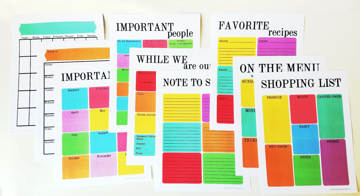 The Organized Family Binder Kit Printable Household Organizer, Home ...