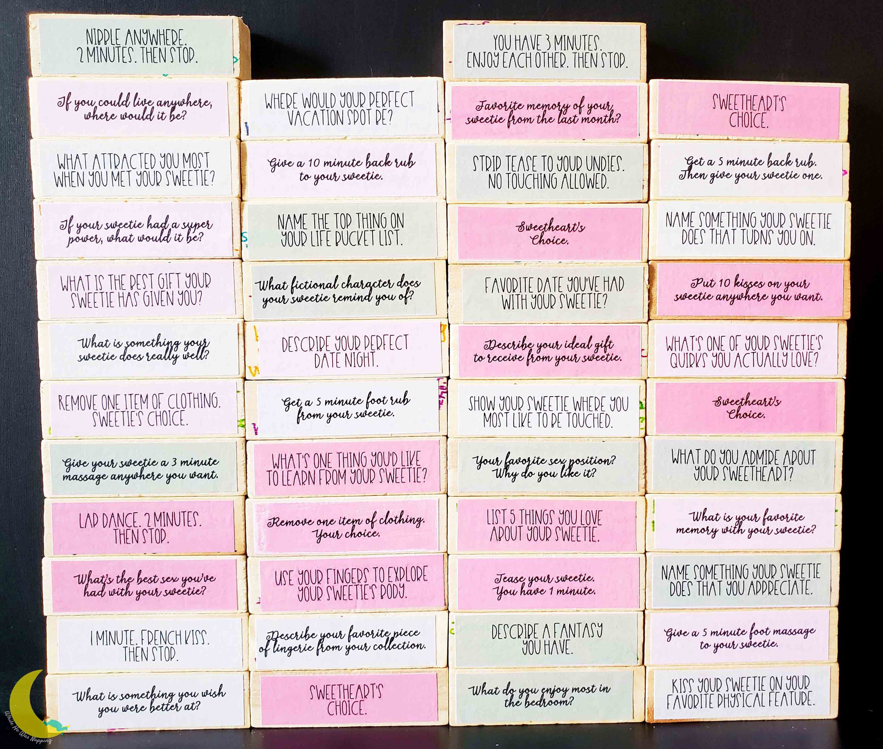 Tumbling Tower DIY Couple's Game | Bedroom Game for Couples | Date ...