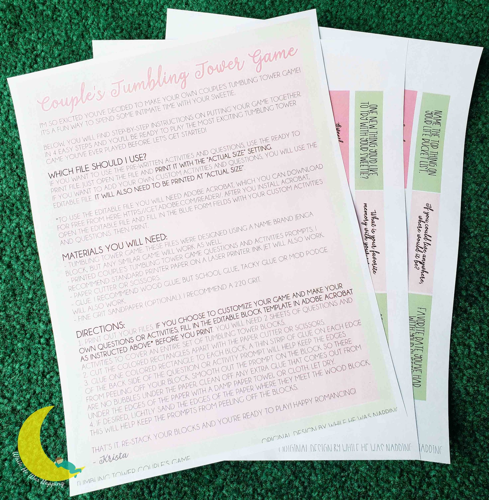 Tumbling Tower DIY Couple's Game | Bedroom Game for Couples | Date ...