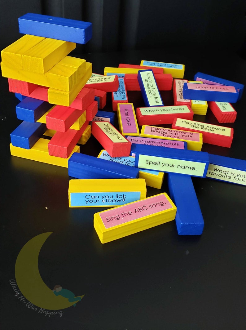 DIY Tumbling Tower Party Game | Active Game for Kids | Learning Game ...