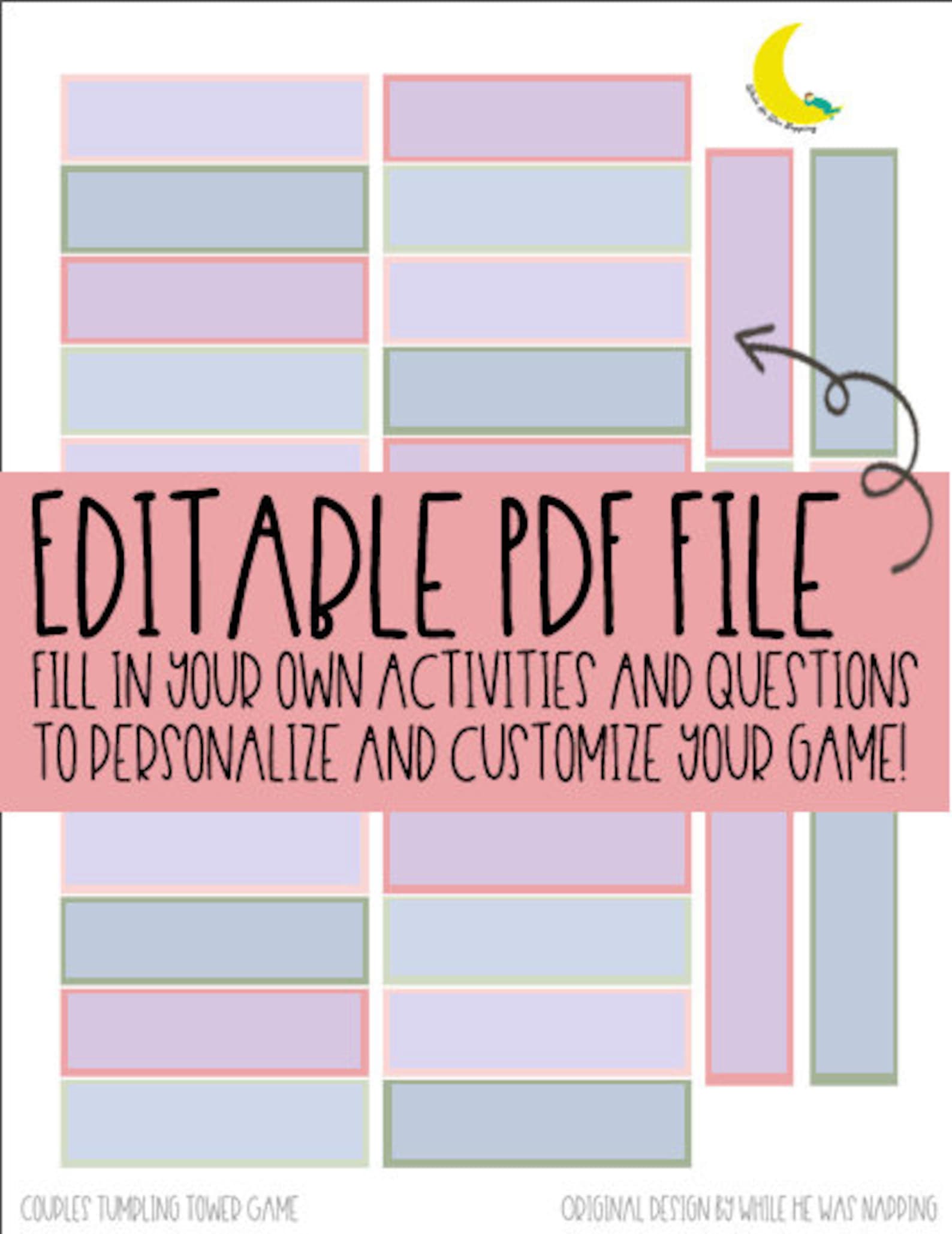 Tumbling Tower DIY Couple's Game | Bedroom Game for Couples | Date ...