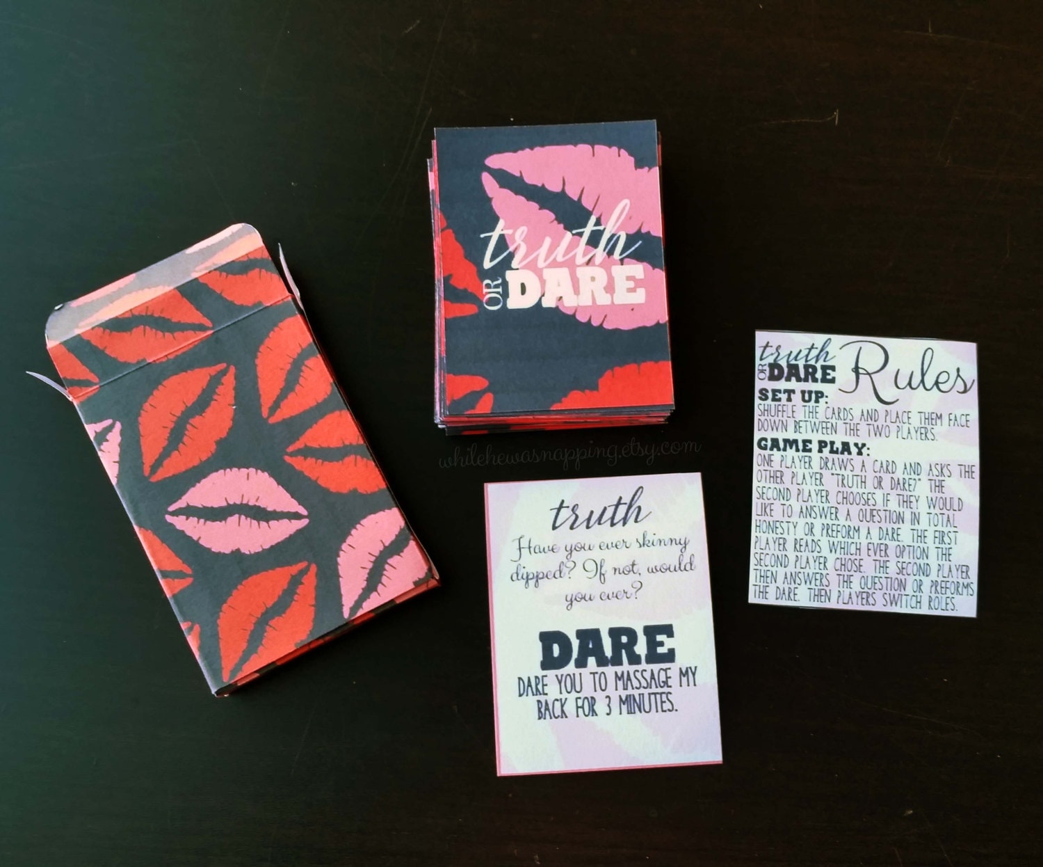 Truth or Dare Couple's Naughty Game | Perfect for Date Night Box ...