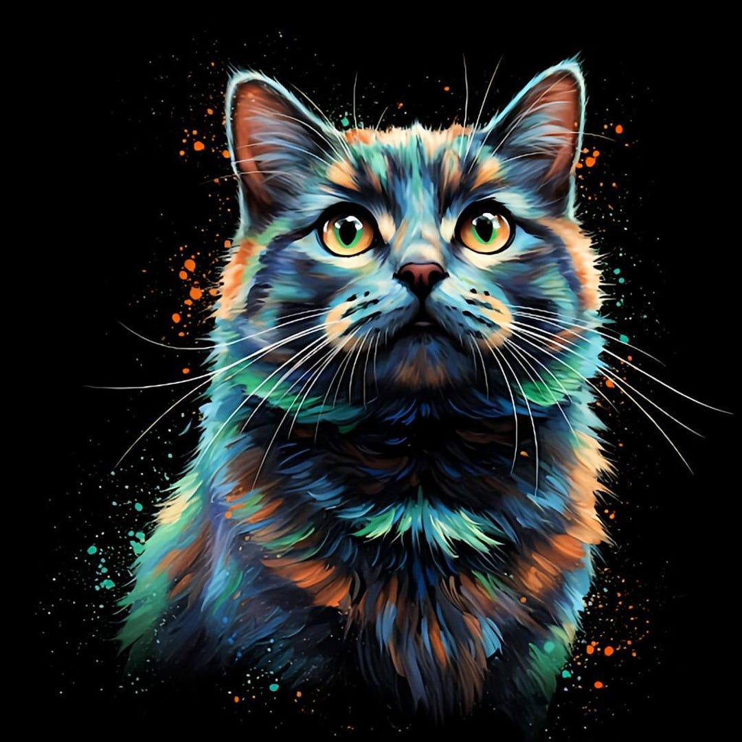 Colorful Cat Puzzle 1,000 Piece Jigsaw for Adult - Etsy 日本