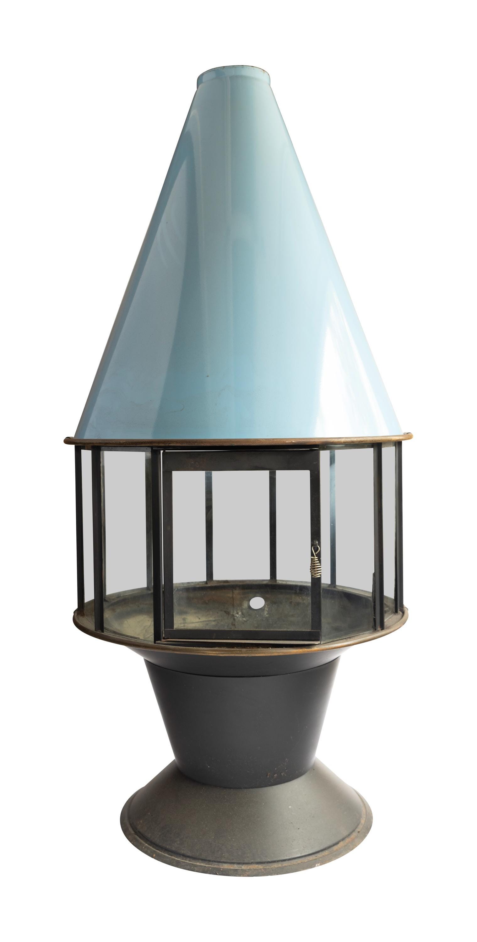 Malm Carousel Blue Fireplace Freestanding, Mid-century, Indoors or Out ...