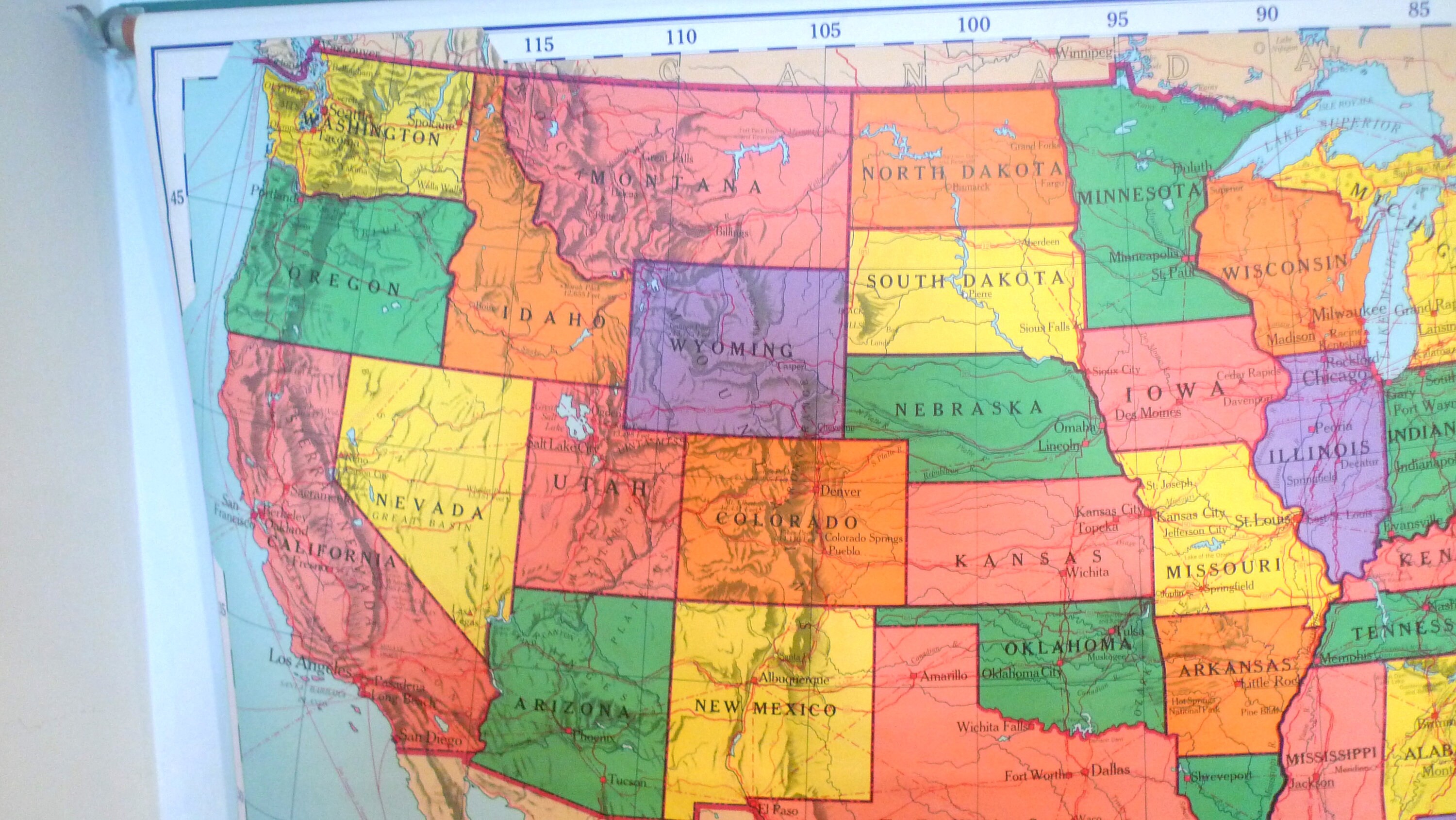 Map of the United States 48 Contiguous States 1962 Edition. | Etsy