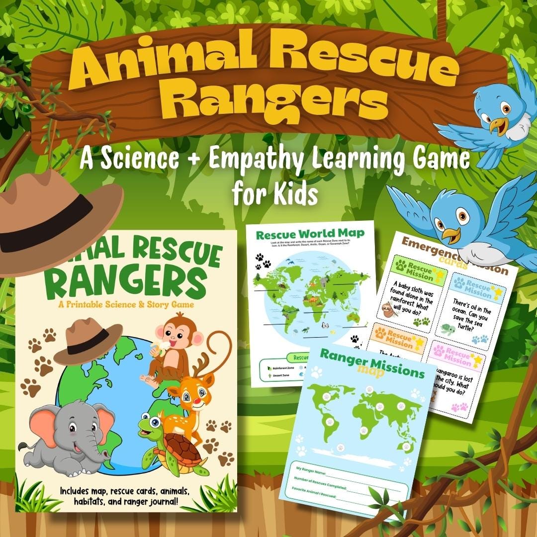 Animal Rescue Rangers Activity Printable STEM Pack: Editable PDF ...