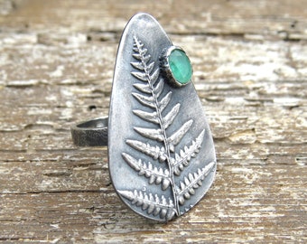 Silver Fern Ring - Etsy