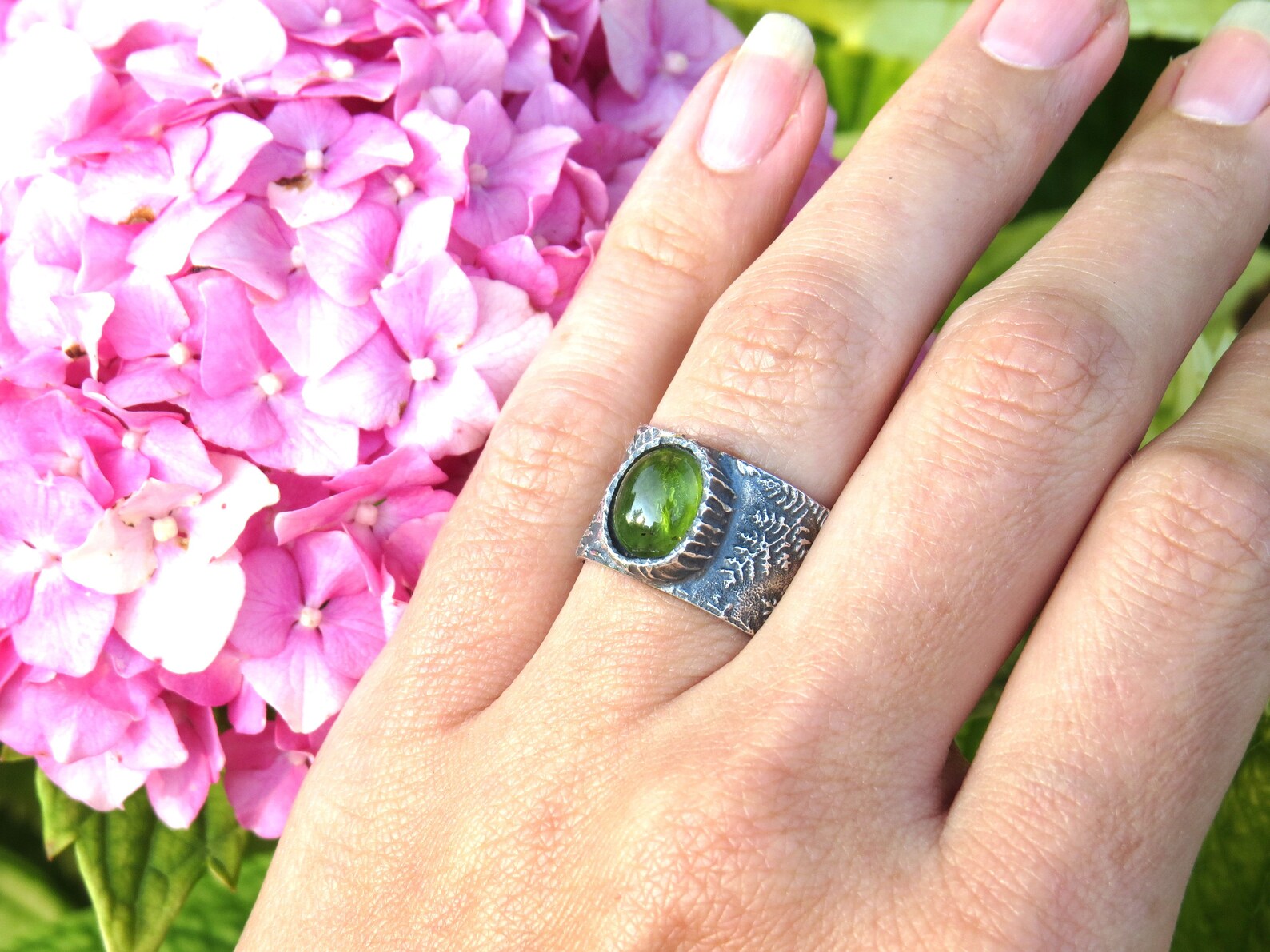 Fern Ring Fern Rings Botanical Ring Sterling Silver Peridot | Etsy