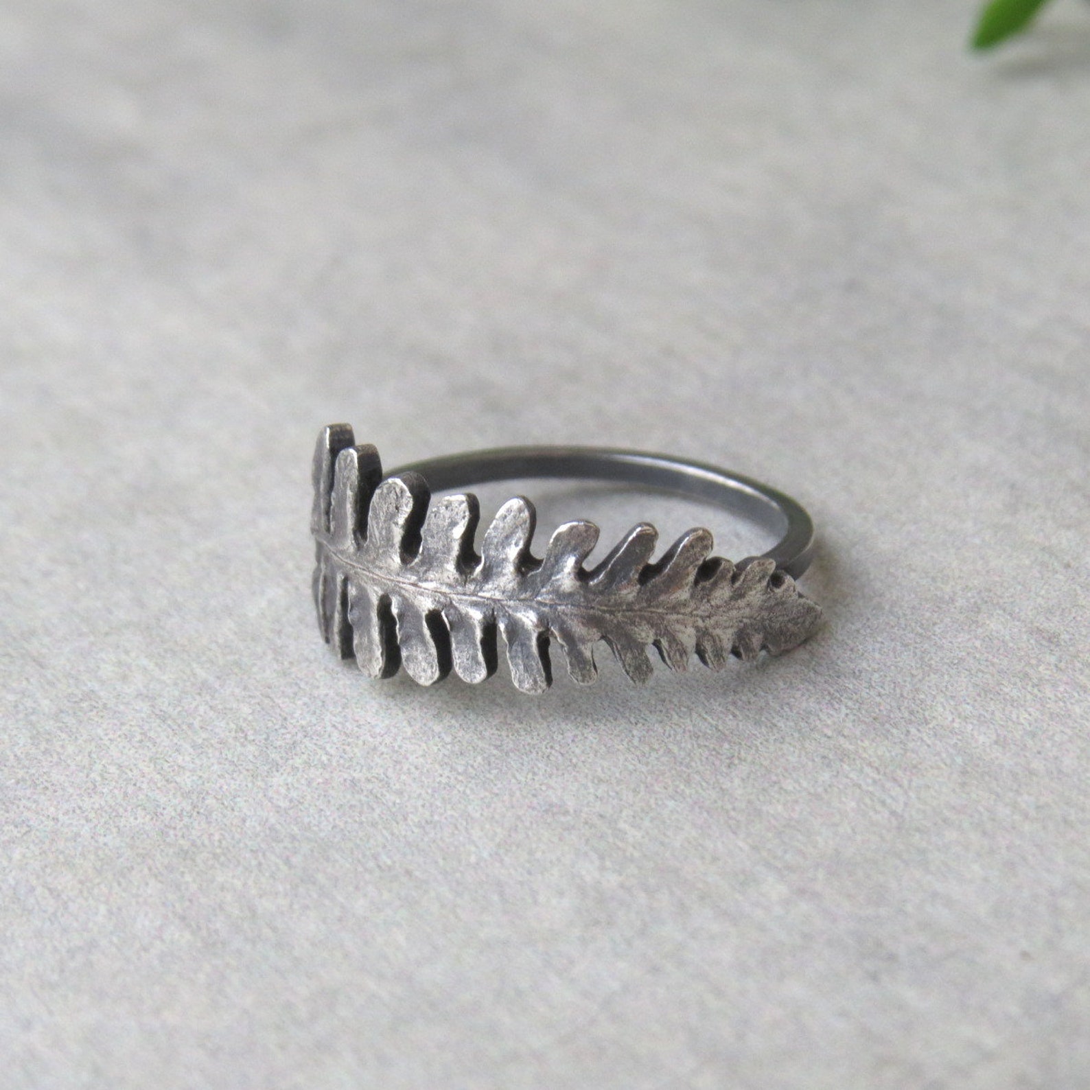 Fern Leaf Ring Nature Inspired Ring Silver Leaves Ring | Etsy