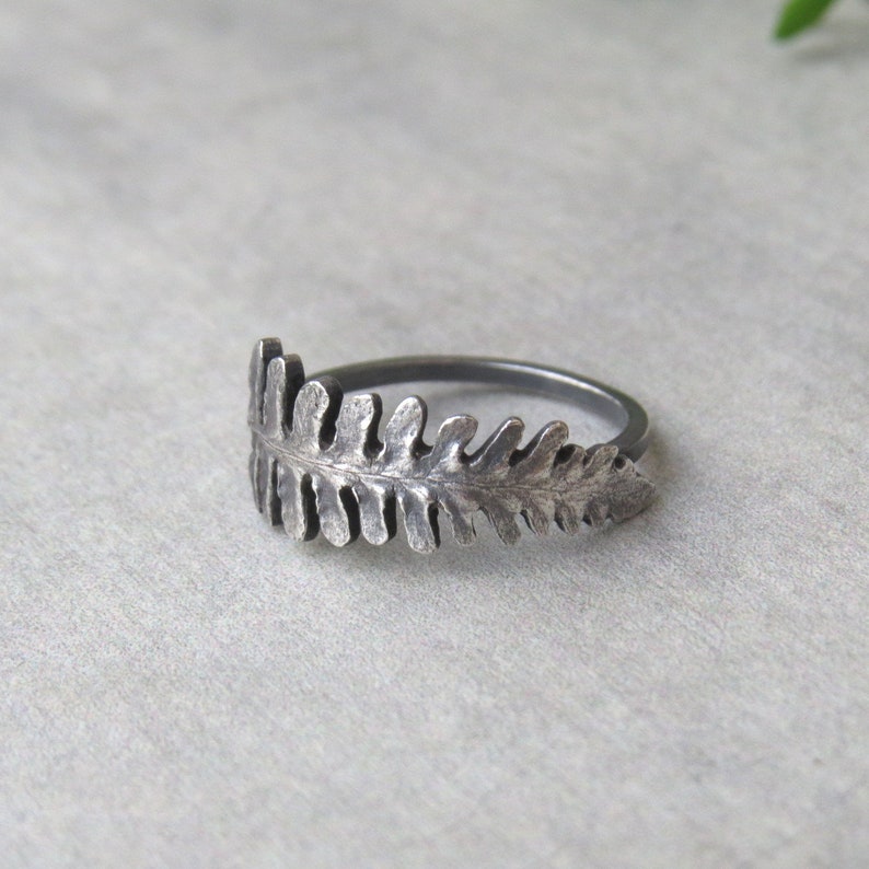 Fern Leaf Ring Nature Inspired Ring Silver Leaves Ring - Etsy