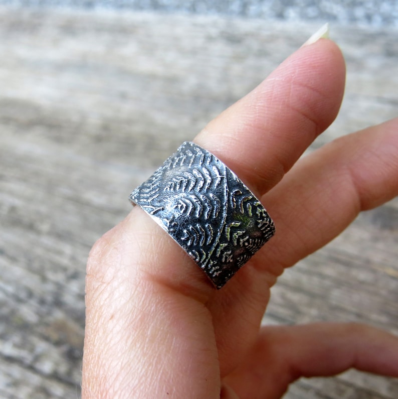 Fern Ring, Fern Rings, Botanical Ring, Sterling Silver Peridot Woodland ...