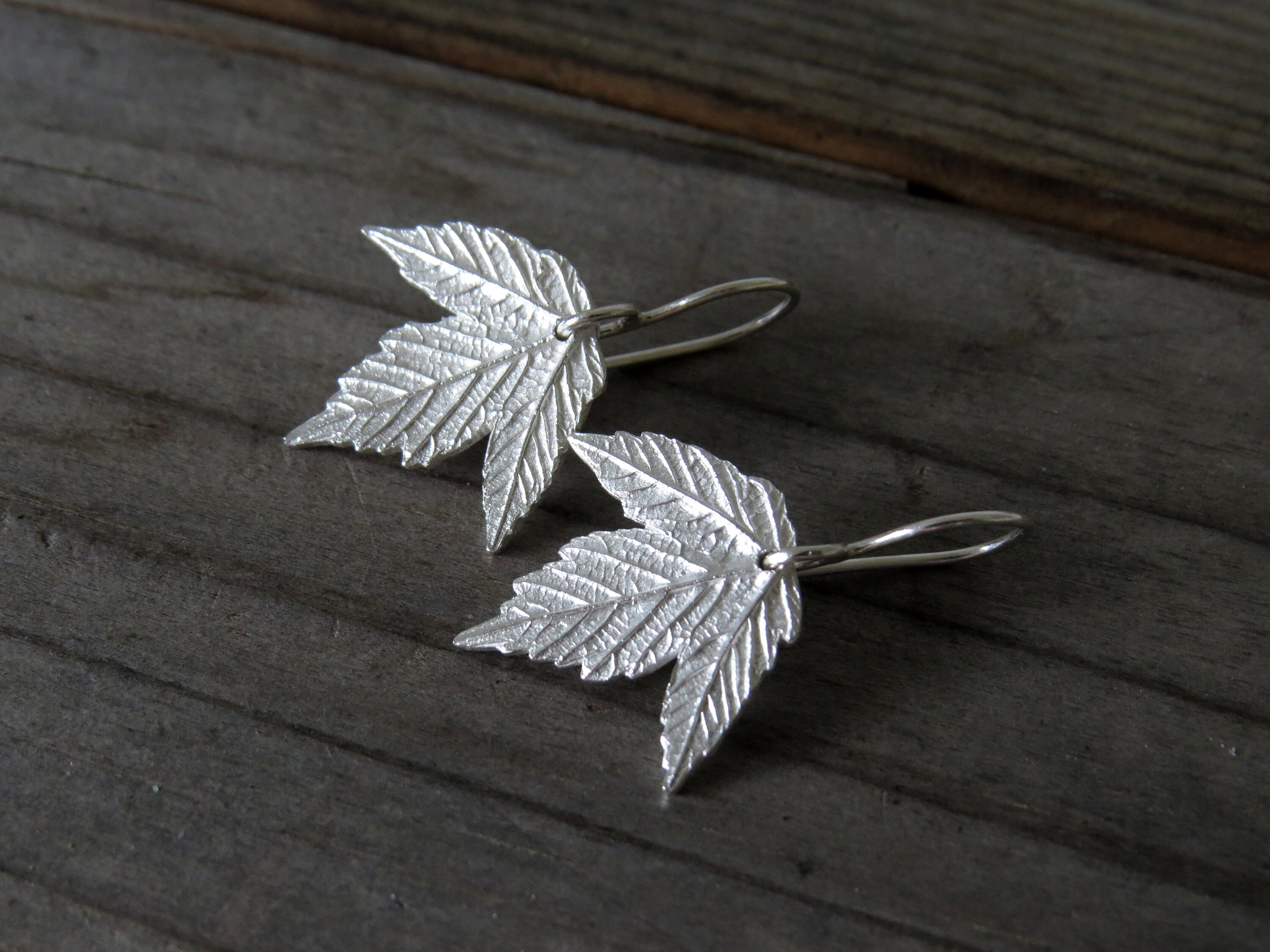 Maple Leaf Earrings Real Leaf Earrings Real Flower Jewelry | Etsy