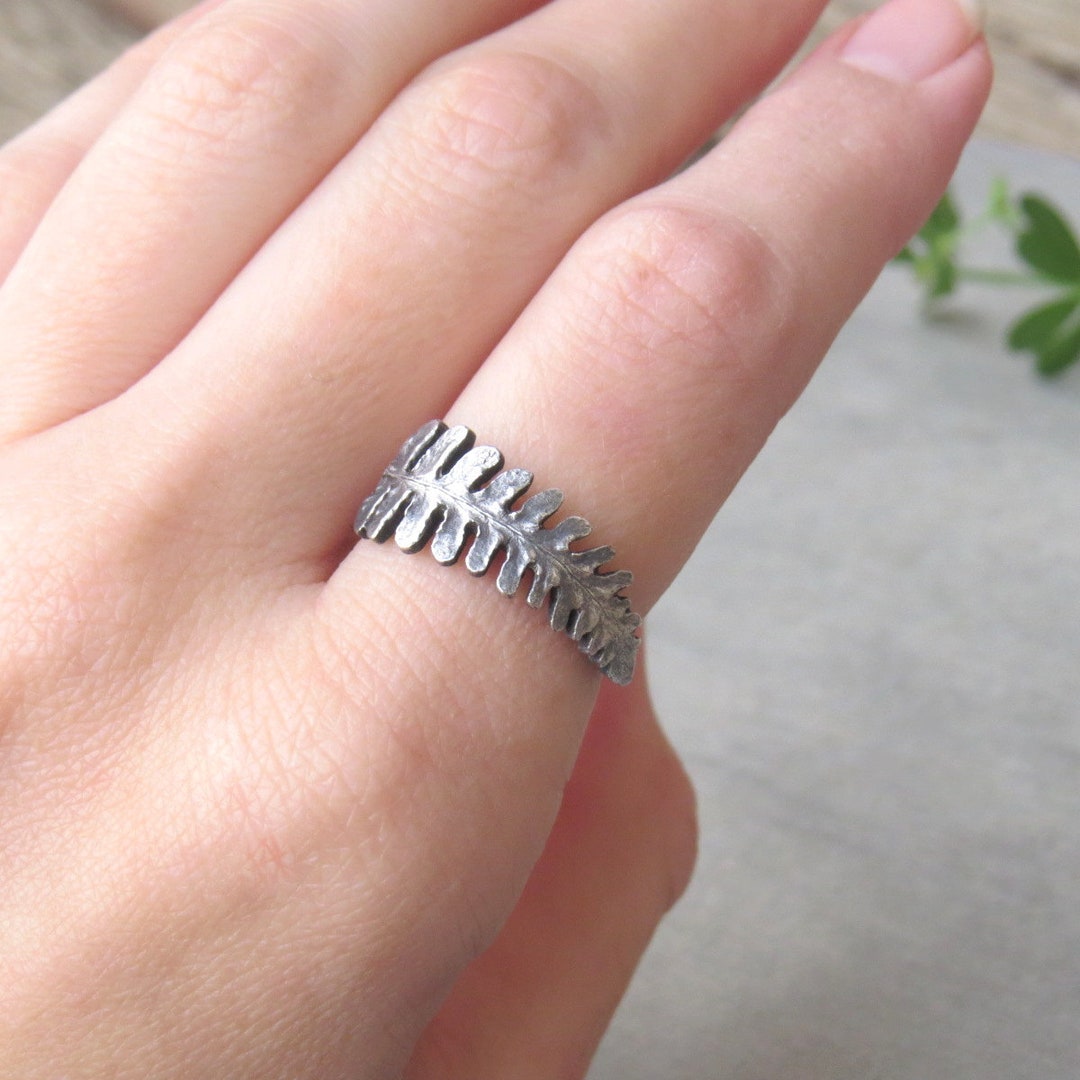 Fern Leaf Ring, Nature Inspired Ring, Silver Leaves Ring, Botanical ...
