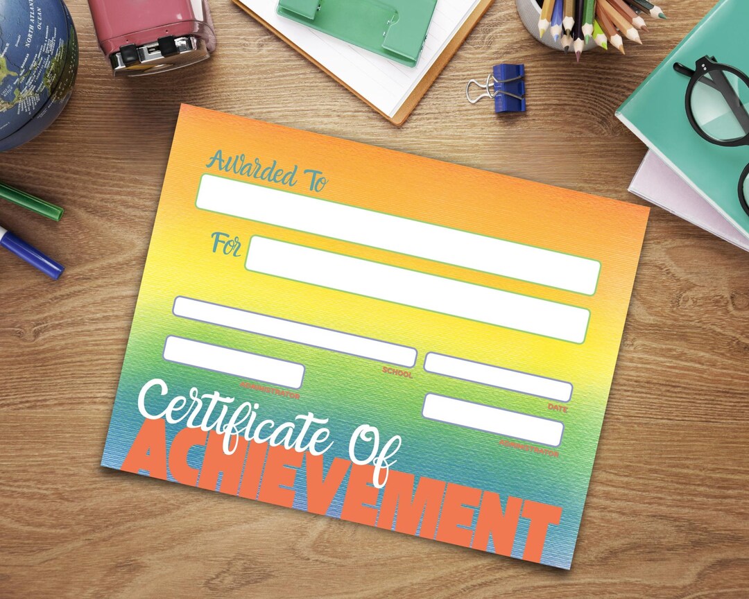 Editable Student Award Certificate Type 6 – Digital Download Template ...
