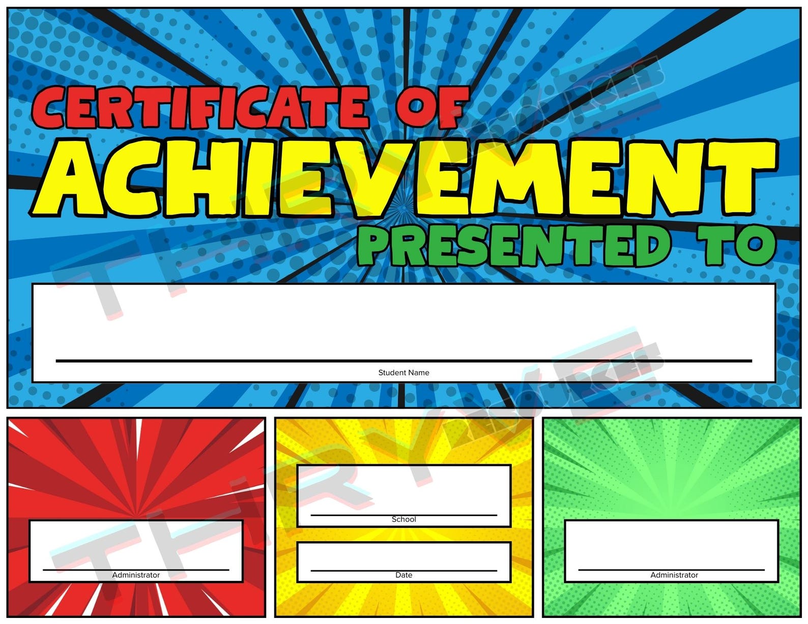 Editable Student Award Certificate Type 4 – Digital Download Template ...