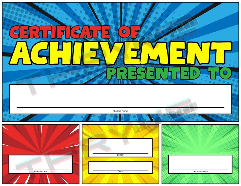 Editable Student Award Certificate Type 4 – Digital Download Template ...