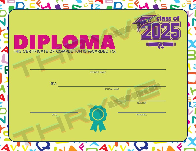 Editable Student Award Certificate Type 9 – Digital Download Template ...