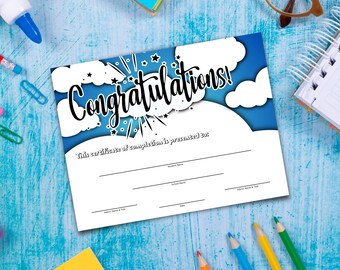 Editable Student Award Certificate Type 3 – Digital Download Template ...