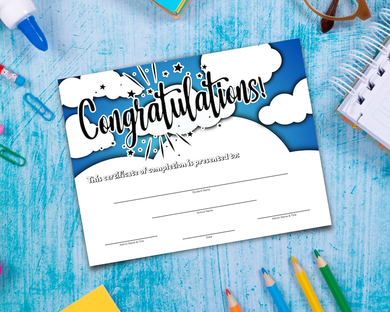 Editable Student Award Certificate Type 1 – Digital Download Template ...