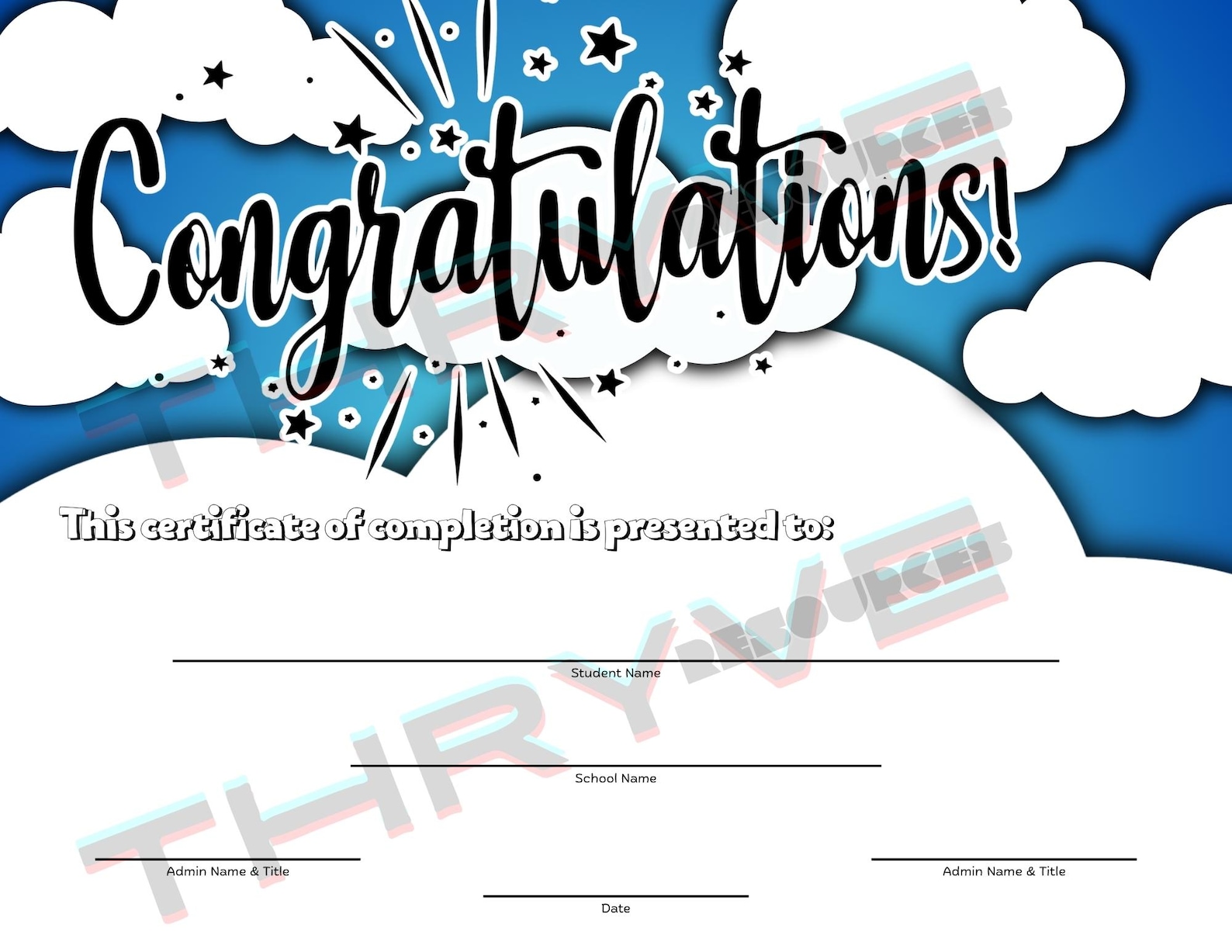 Editable Student Award Certificate Type 1 – Digital Download Template ...