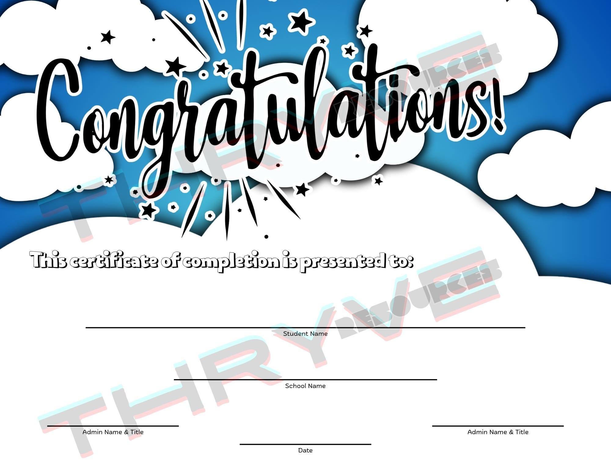 Editable Student Award Certificate Type 1 – Digital Download Template ...