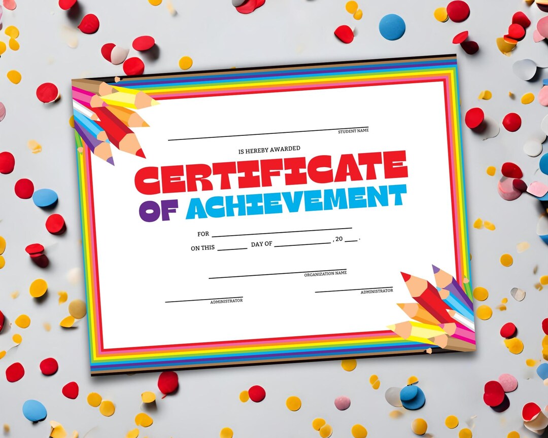 Editable Student Award Certificate Type 11 – Digital Download Template ...