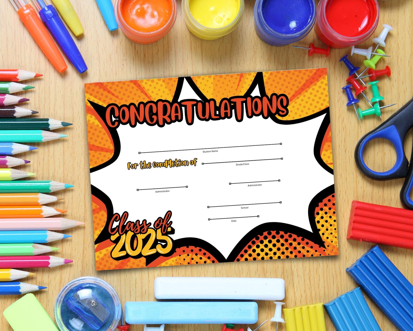 Editable Student Award Certificate Type 3 – Digital Download Template ...