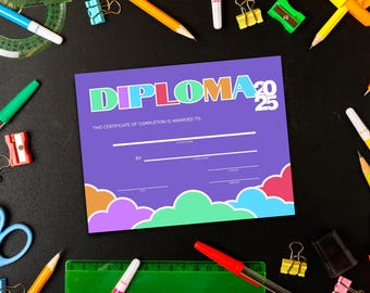 Editable Student Award Certificate Type 3 – Digital Download Template ...