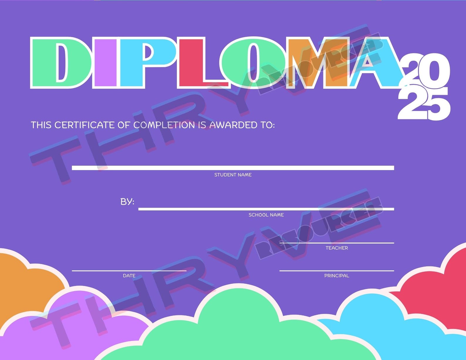 Editable Student Award Certificate Type 2 – Digital Download Template ...
