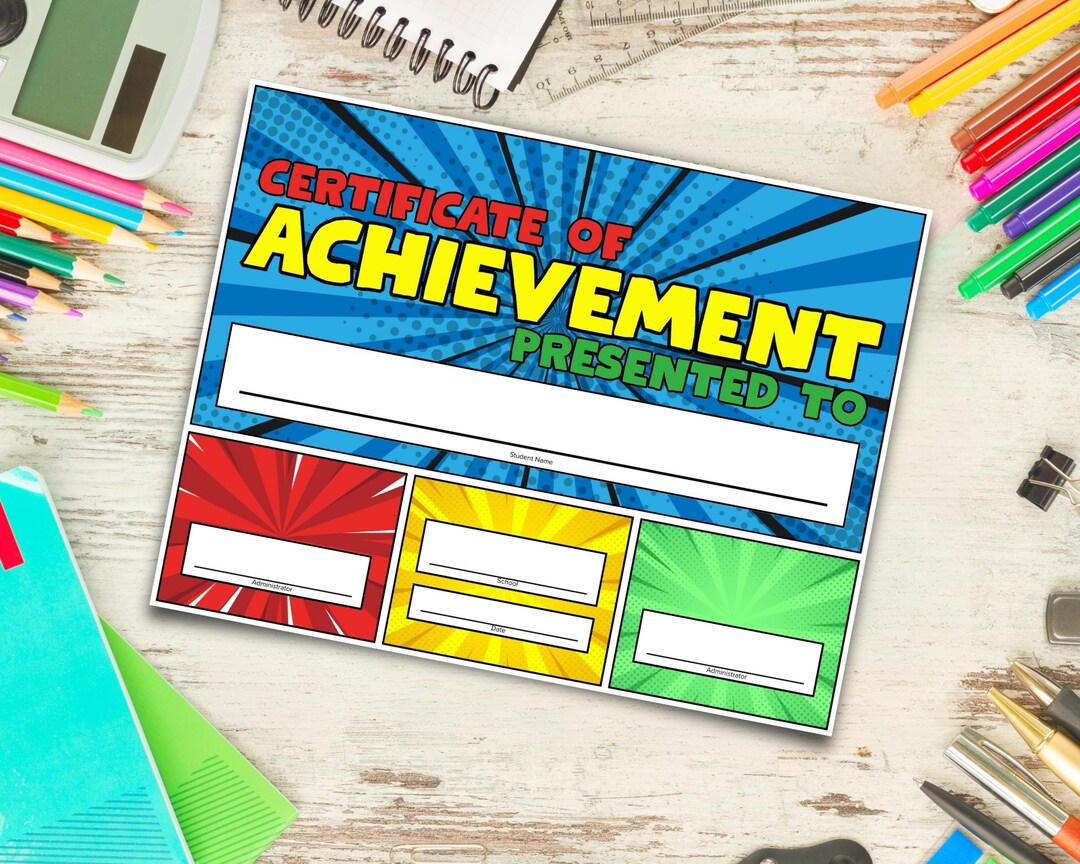 Editable Student Award Certificate Type 4 – Digital Download Template ...