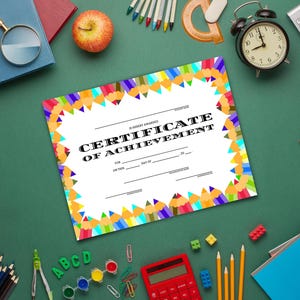 Editable Student Award Certificate Type 10 – Digital Download Template ...