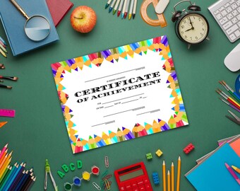 Editable Student Award Certificate Type 3 – Digital Download Template ...