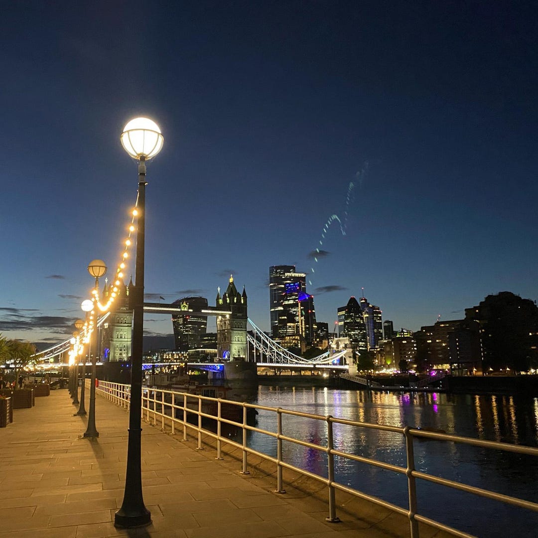 Iconic Tower Bridge Illuminated: Evening Glow From Shad Thames - Etsy