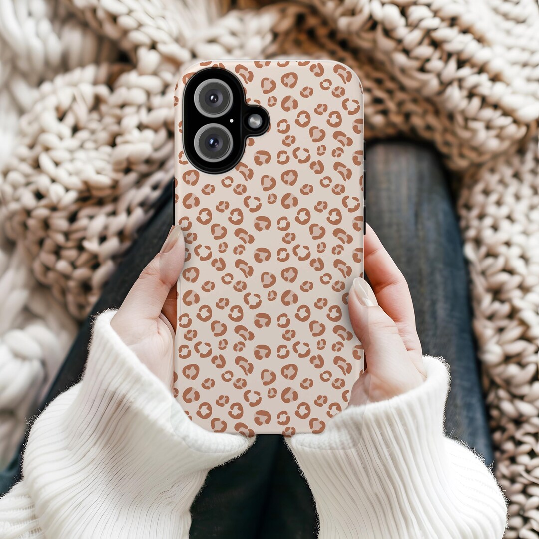 Cheetah Print Aesthetic Phone Case, Animal Print Cover, iPhone 16 Pro ...