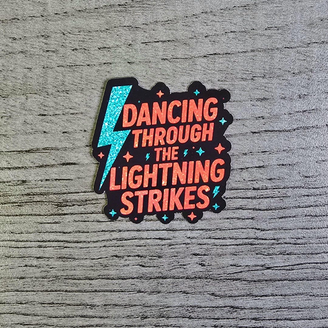 Dancing Through the Lightning Sticker, Cute Sticker, Trendy Stickers ...