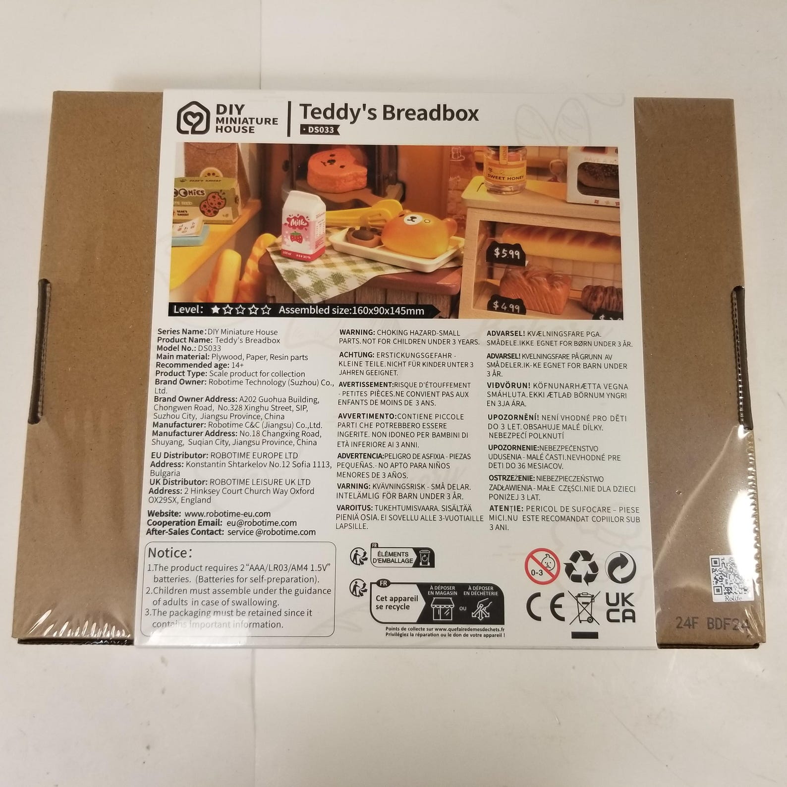 Rolife - Teddy's Breadbox Room Box DIY 3D Miniature Craft Kit 1/24 (DS033) - Etsy