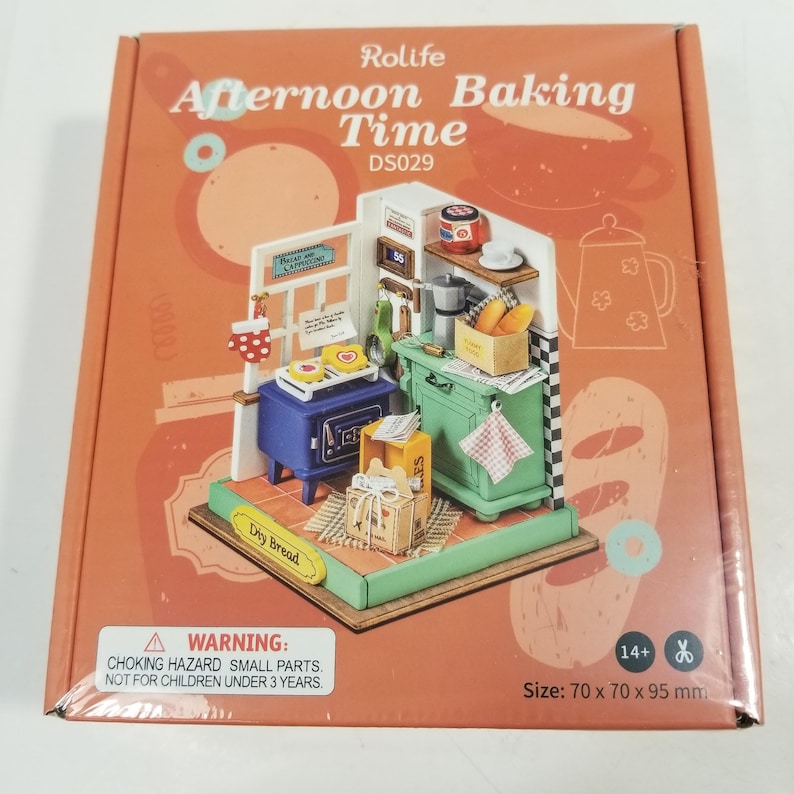 Rolife - Afternoon Baking Time Room Box DIY 3D Miniature Craft Kit 1/24 ...