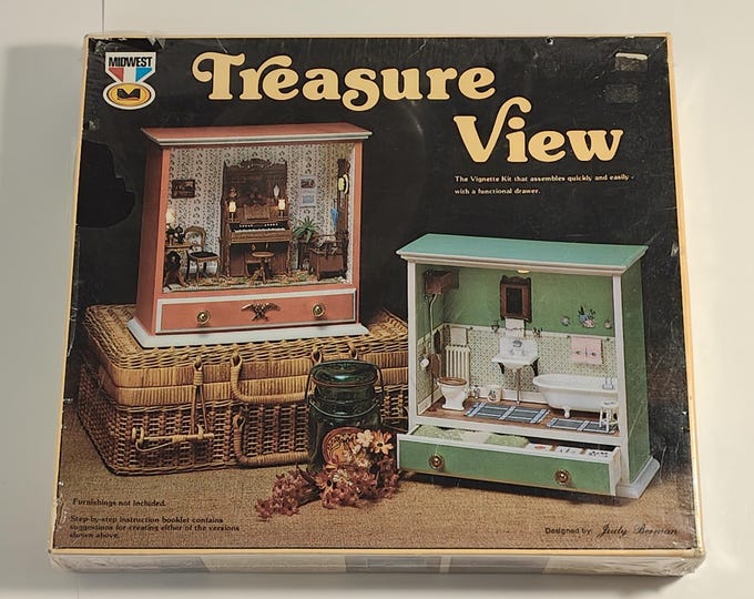 VTG MIDWEST 1:12 Treasure View Vingette Dollhouse Room Box Kit 1177 - Etsy