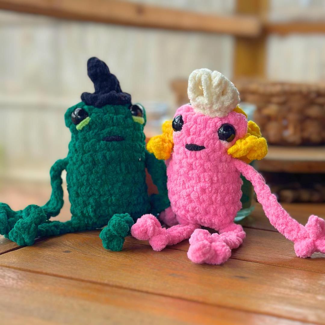 Handmade Crochet Elphaba & Glinda Wicked Frog Plush(ies) - Etsy