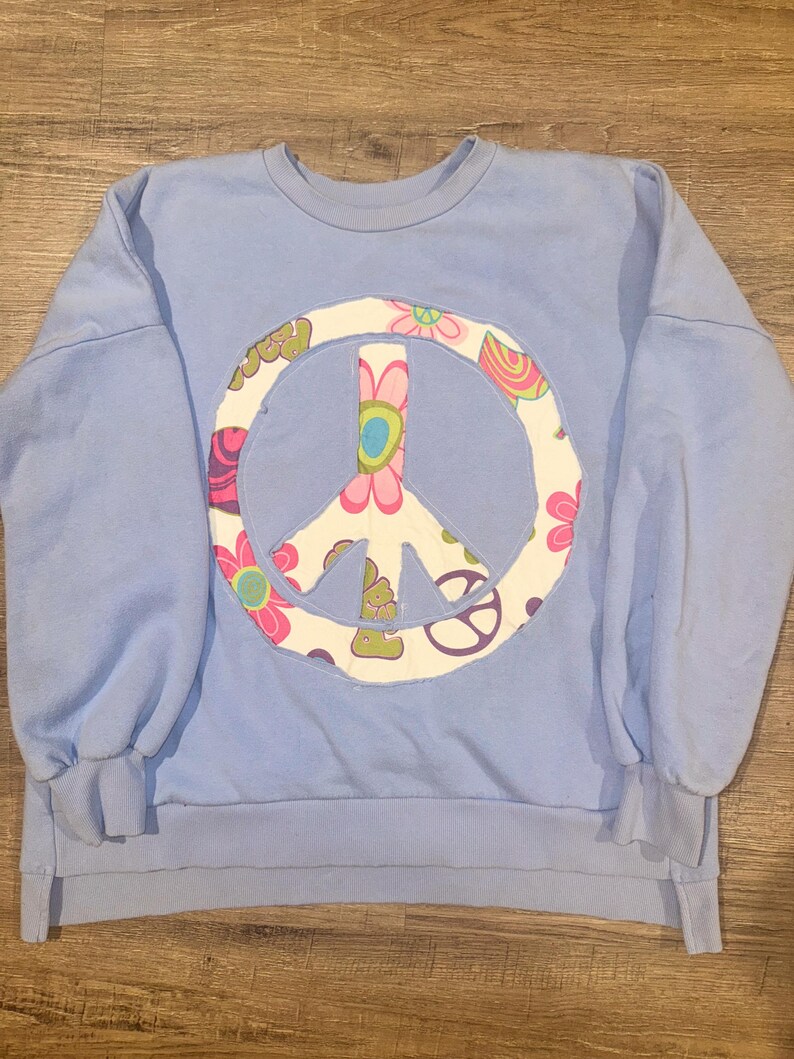 Vintage Peace Sign Appliqué - Etsy